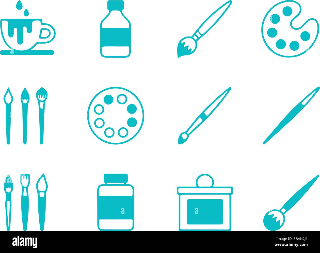 Simple paint palette Cut Out Stock Images & Pictures - Alamy