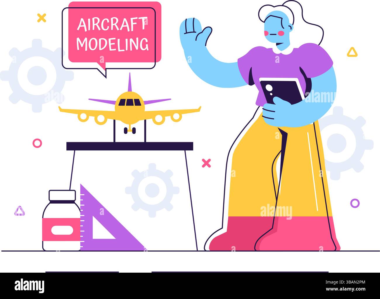 Aircraft Modeling and Crafting Vector Illustration Featuring the ...