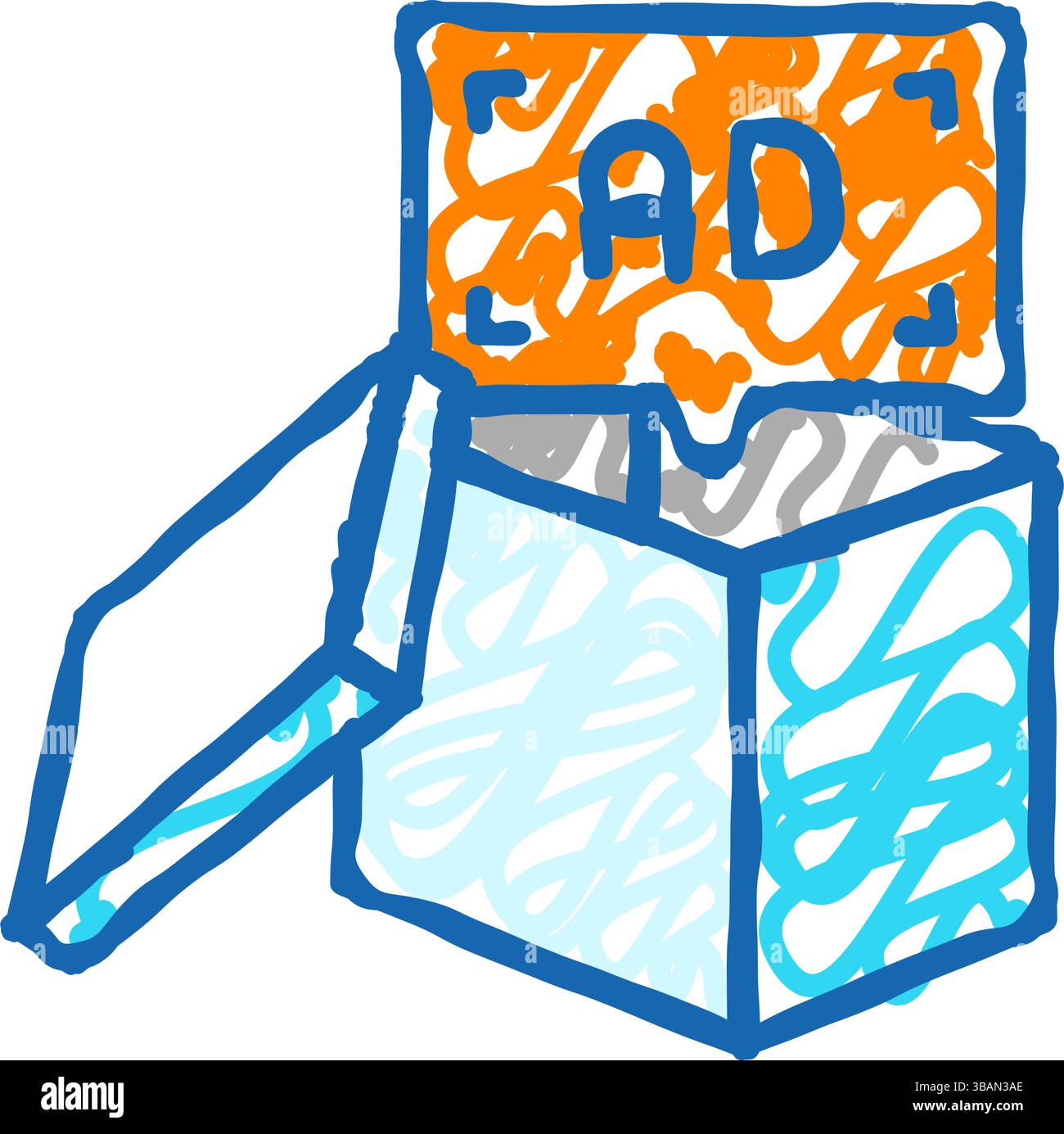 product placement advertising icon doodle illustration Stock Vector ...