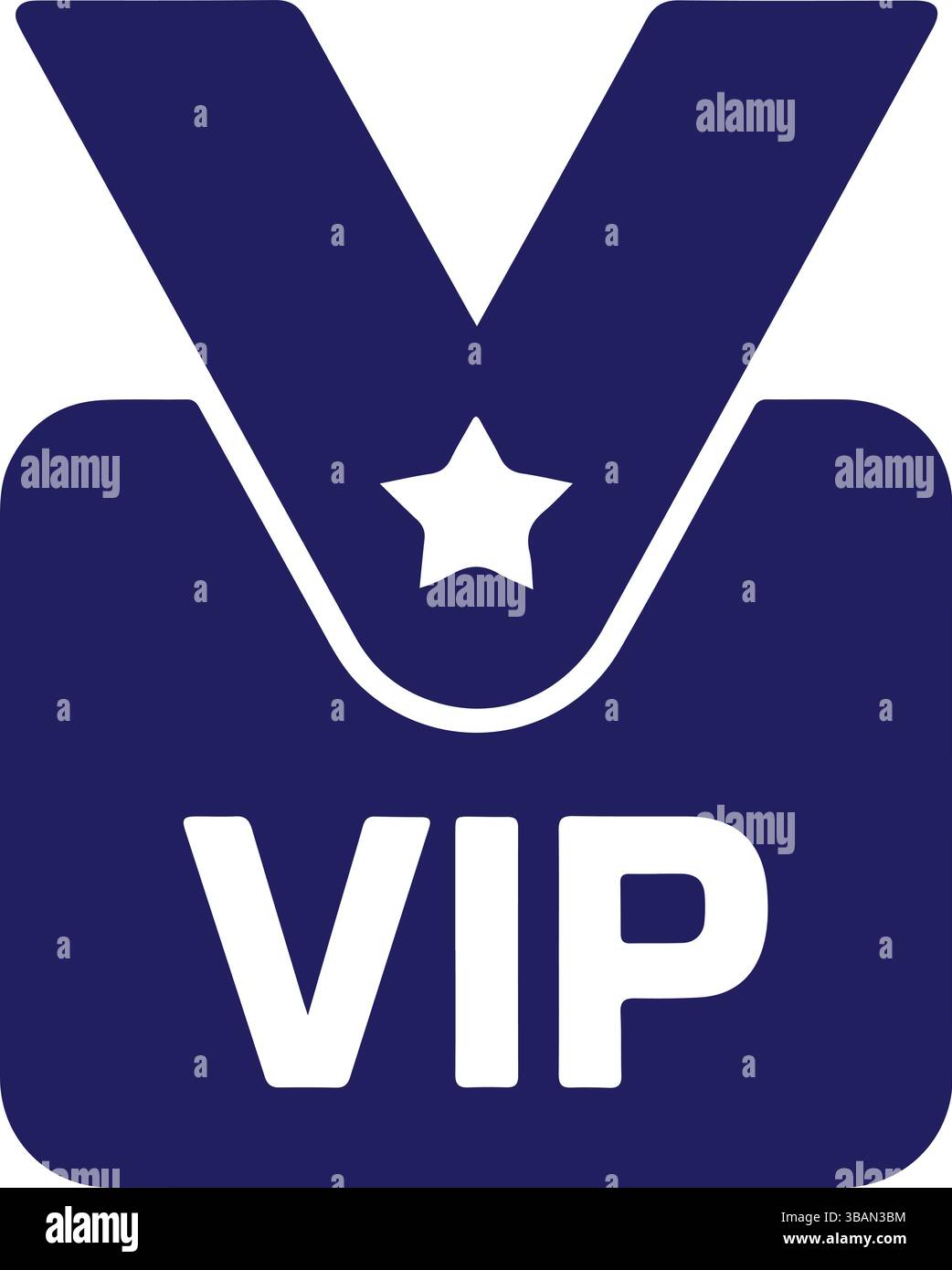 Blue VIP Badge Icon with Star Symbol Stock Vector Image & Art - Alamy