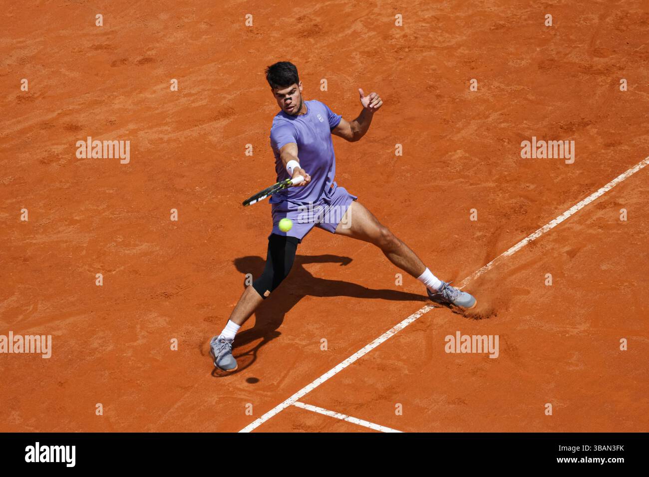 Rome, Italy. 13th May, 2025. Carlos Alcaraz forehand during ...
