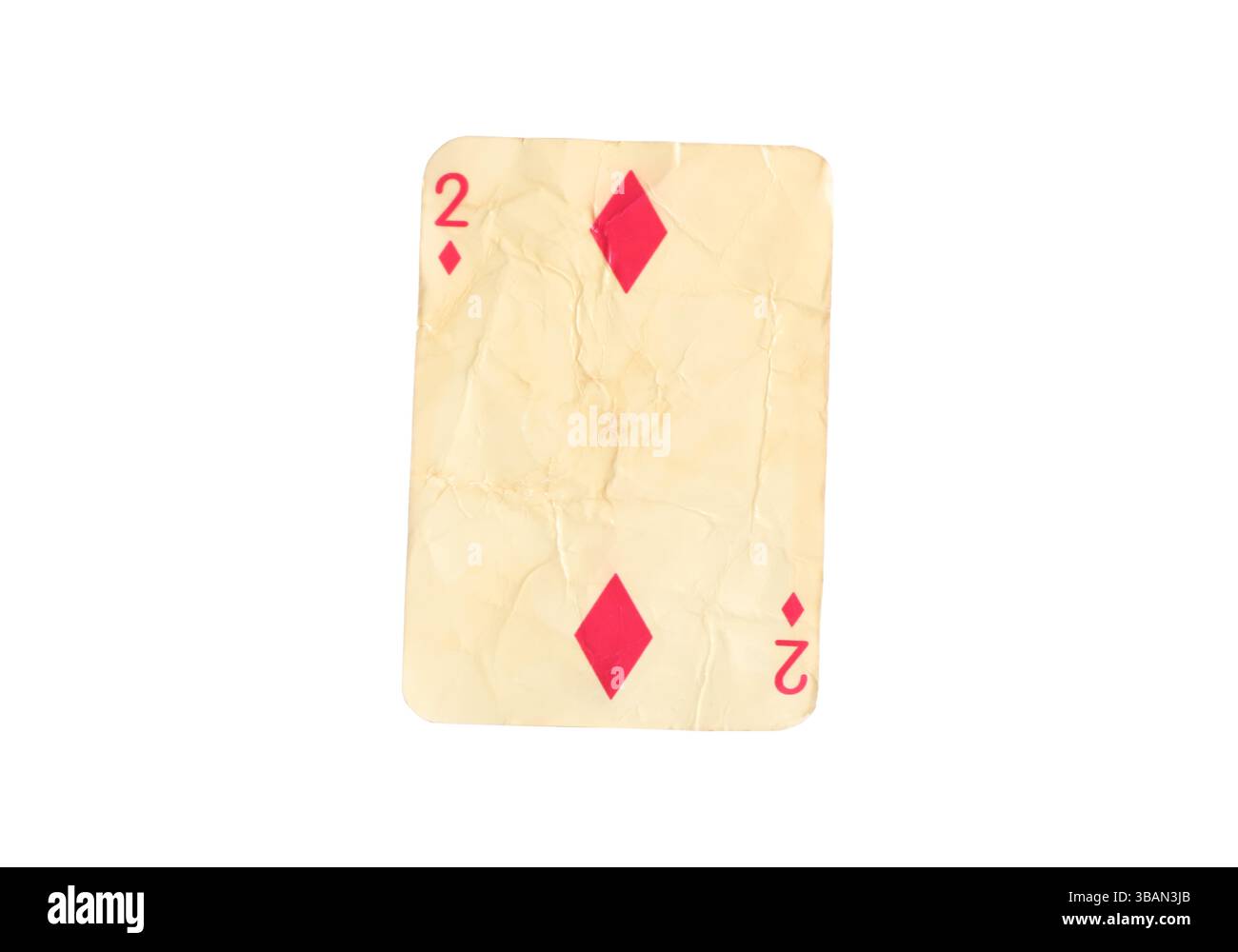 One old vintage playing card isolated on white Stock Photo - Alamy