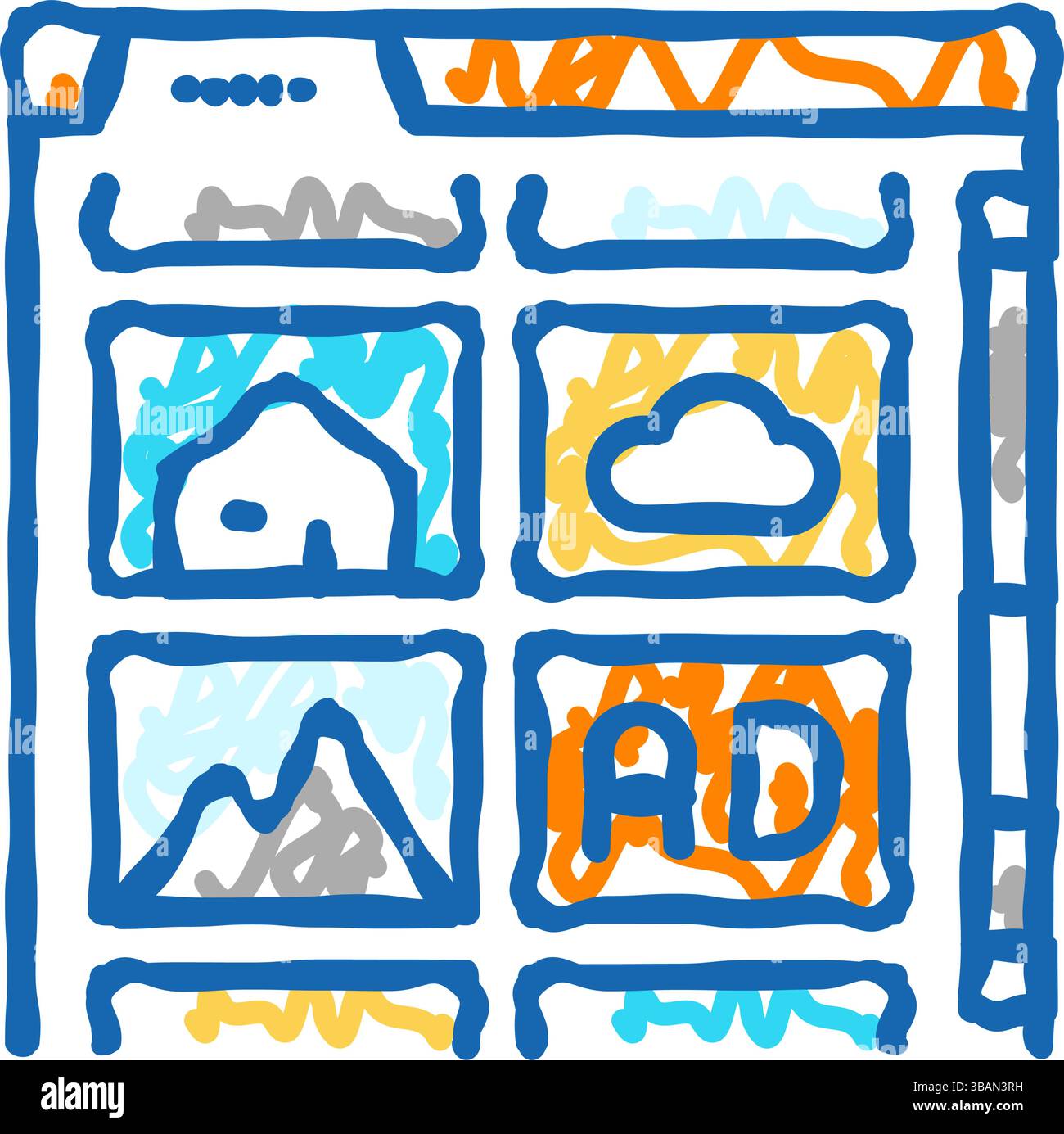 native advertising icon doodle illustration Stock Vector Image & Art ...