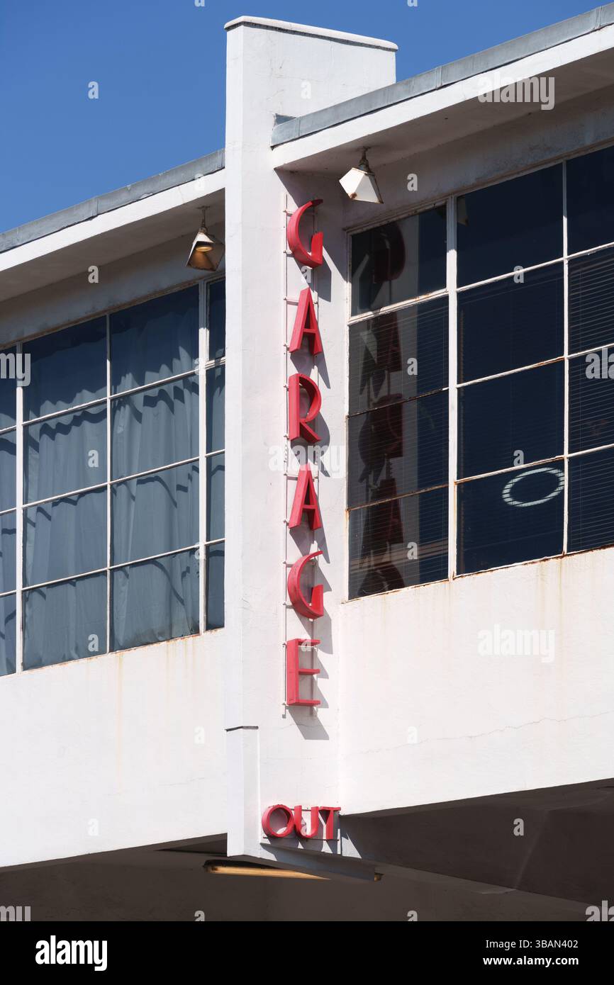 Edinburgh, Scotland, UK - Causewayside garage by Basil Spence, with ...