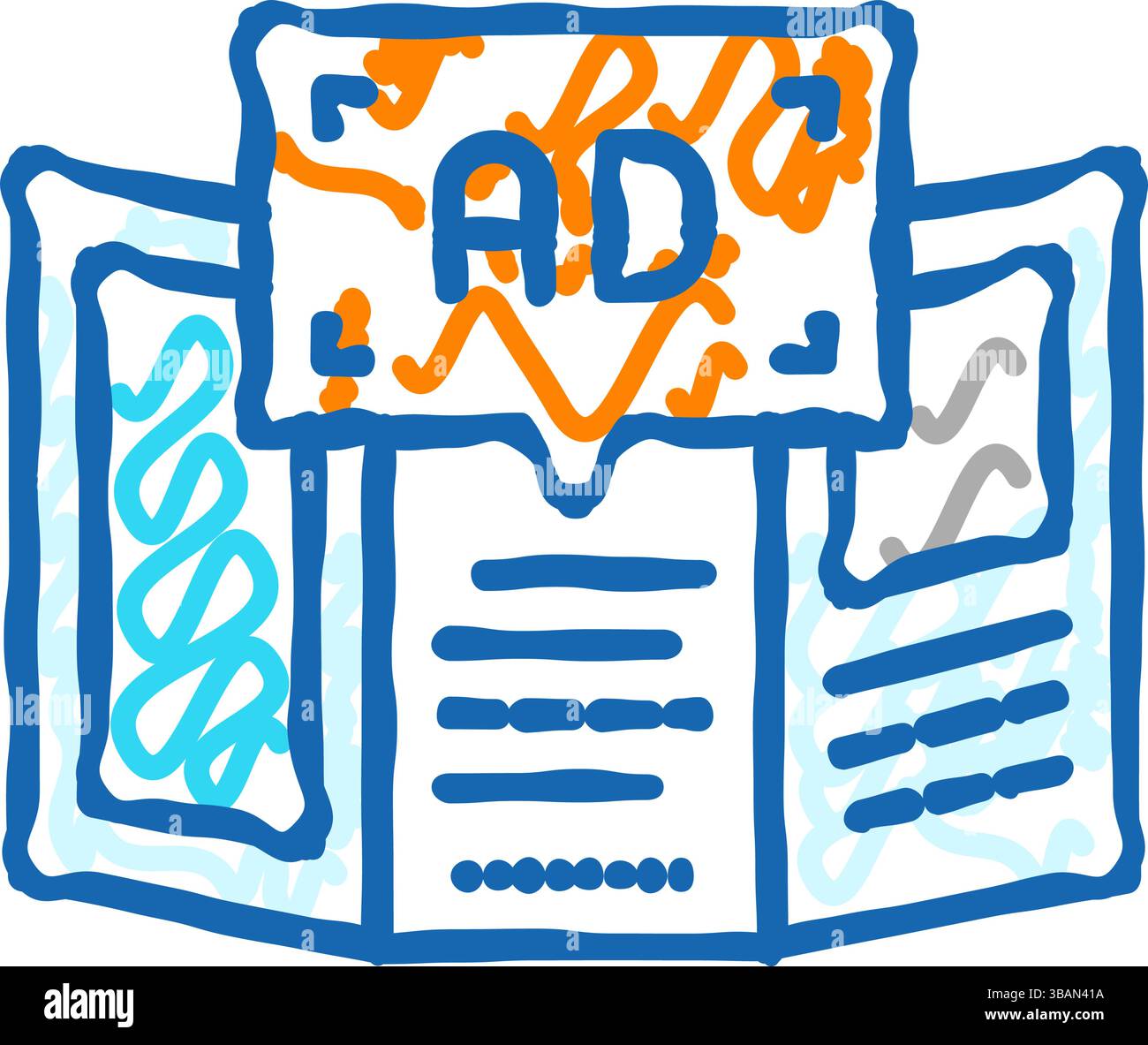 print advertising icon doodle illustration Stock Vector Image & Art - Alamy