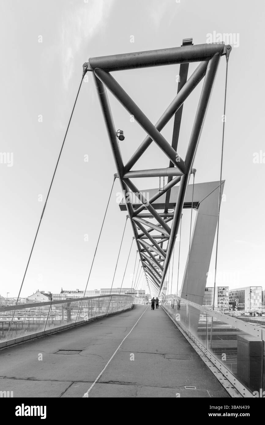 Oslo, Norway - Akrobaten Pedestrian Bridge by L2 Architects Stock Photo ...