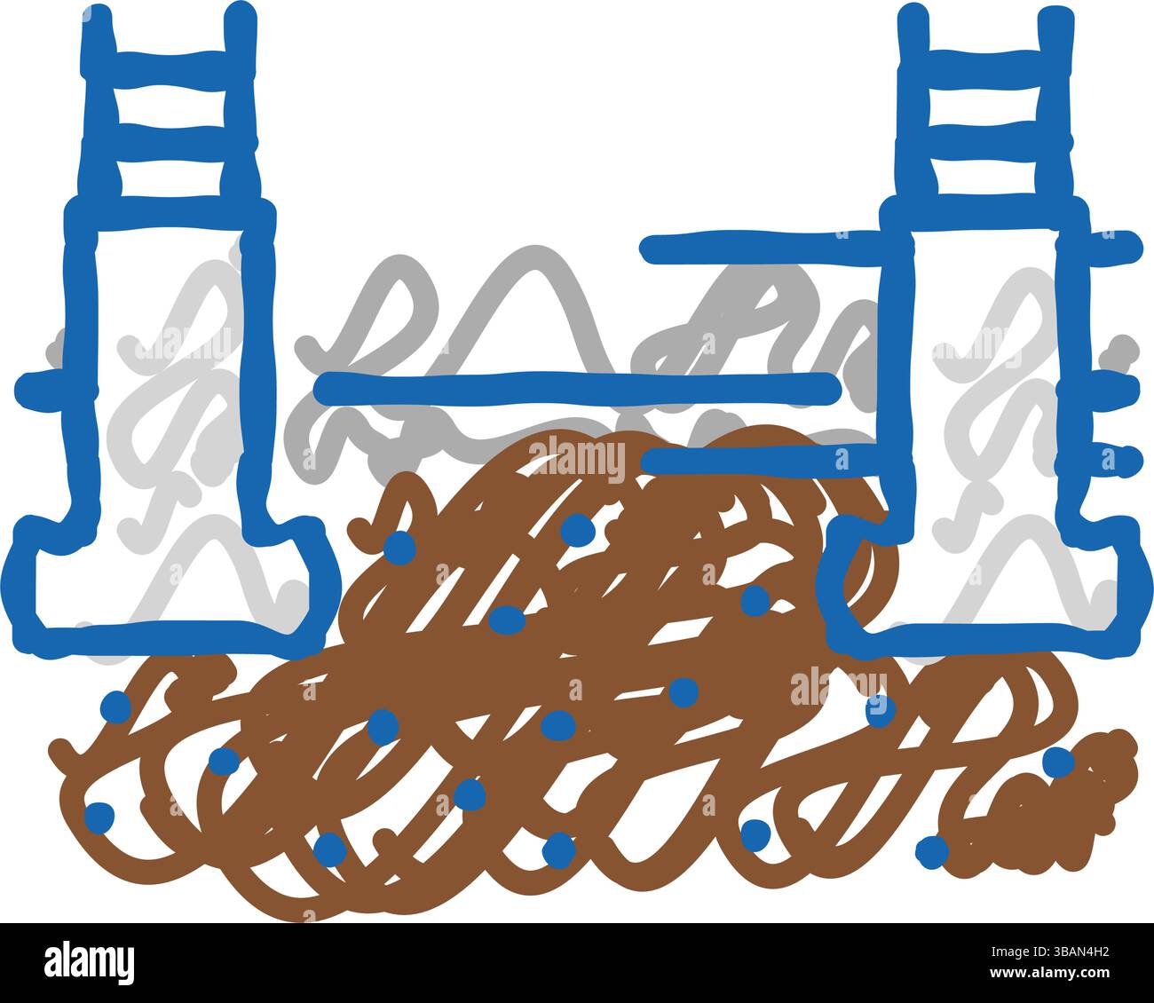 plinth beam building house icon doodle illustration Stock Vector Image ...