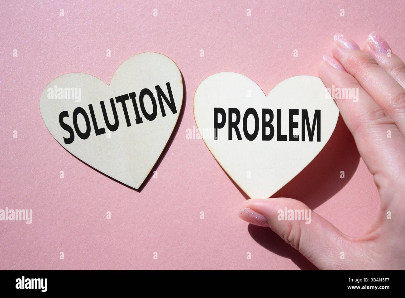 Solution vs Problem symbol. Concept word Solution vs Problem on wooden ...