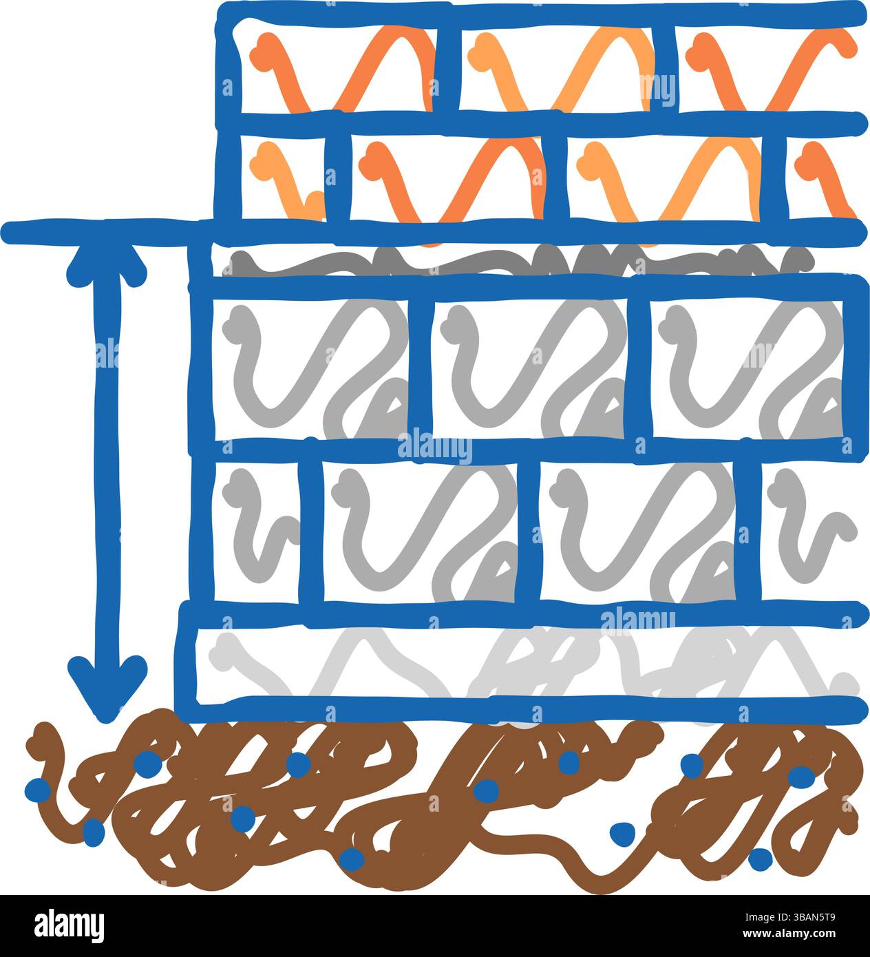 plinth level building house icon doodle illustration Stock Vector Image ...