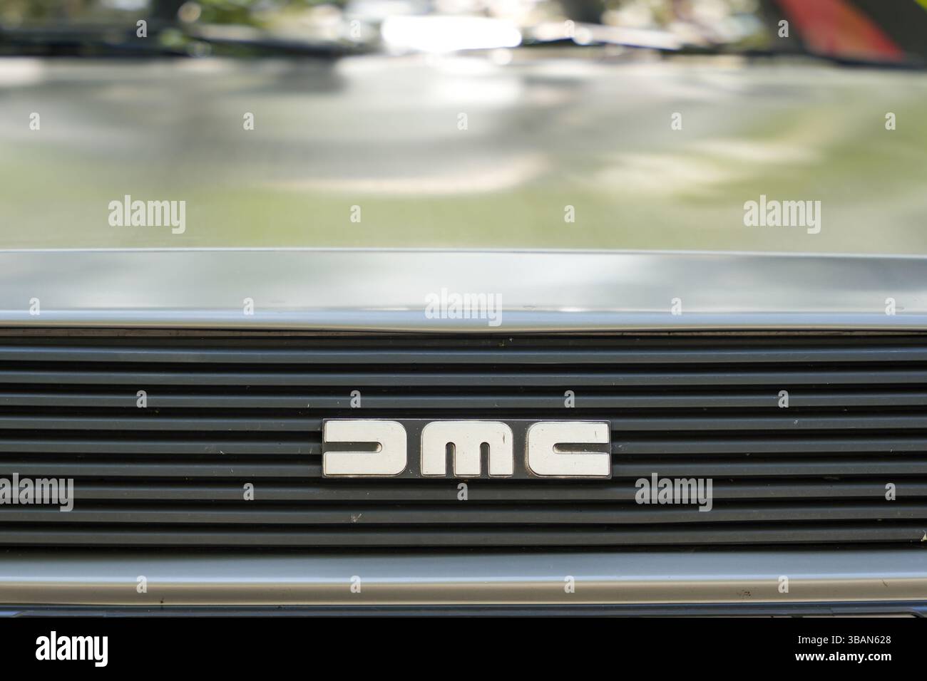 Germany Berlin May 11, 2025. DMC logo front view. Close-up of the DMC ...