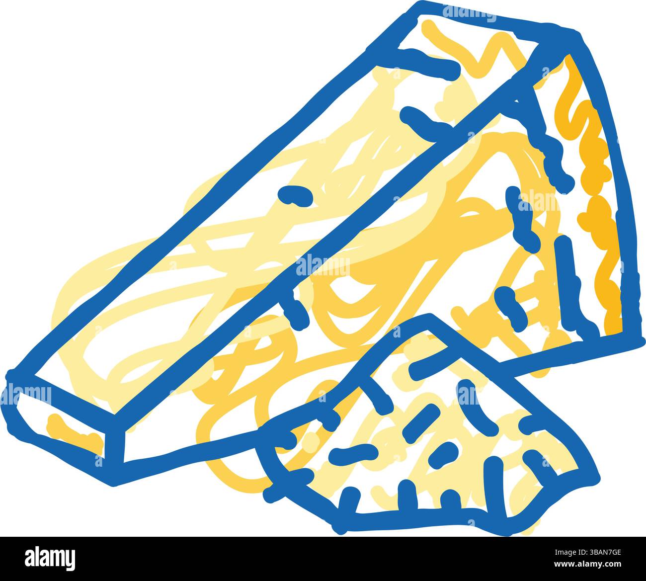 parmesan cheese food slice icon doodle illustration Stock Vector Image ...