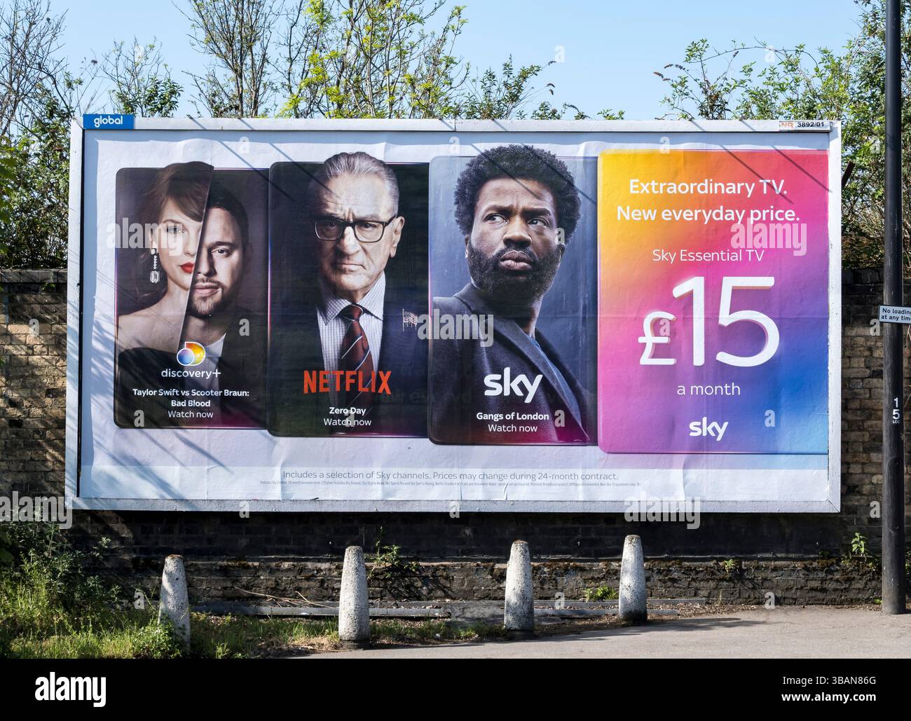 Hoarding advertising Sky Essential TV, Oxford Street, Lincoln City ...
