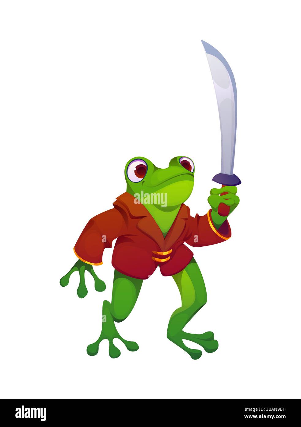 Cartoon frog pirate animal pirate captain and corsair sailor character ...