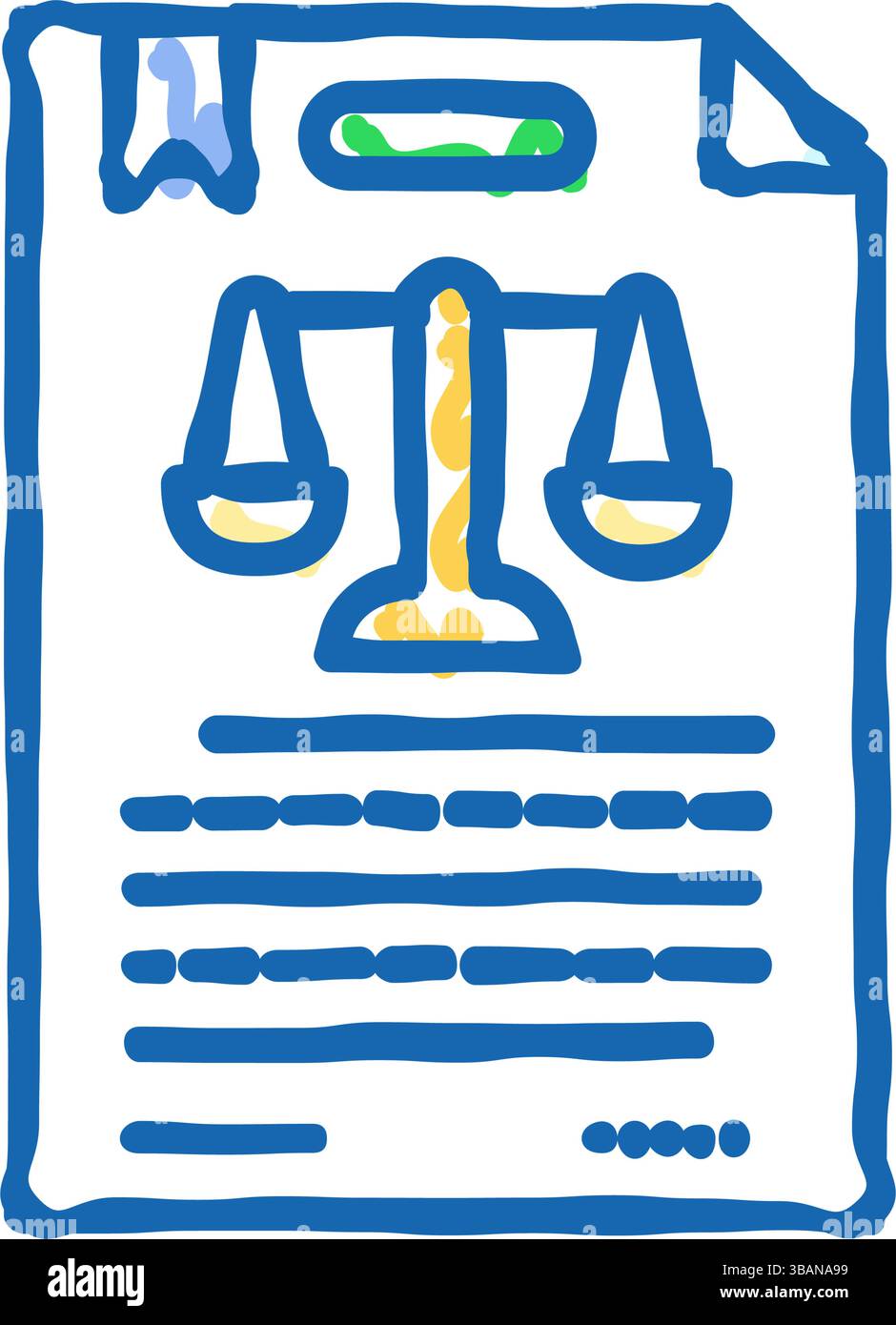 legal document paper icon doodle illustration Stock Vector Image & Art ...