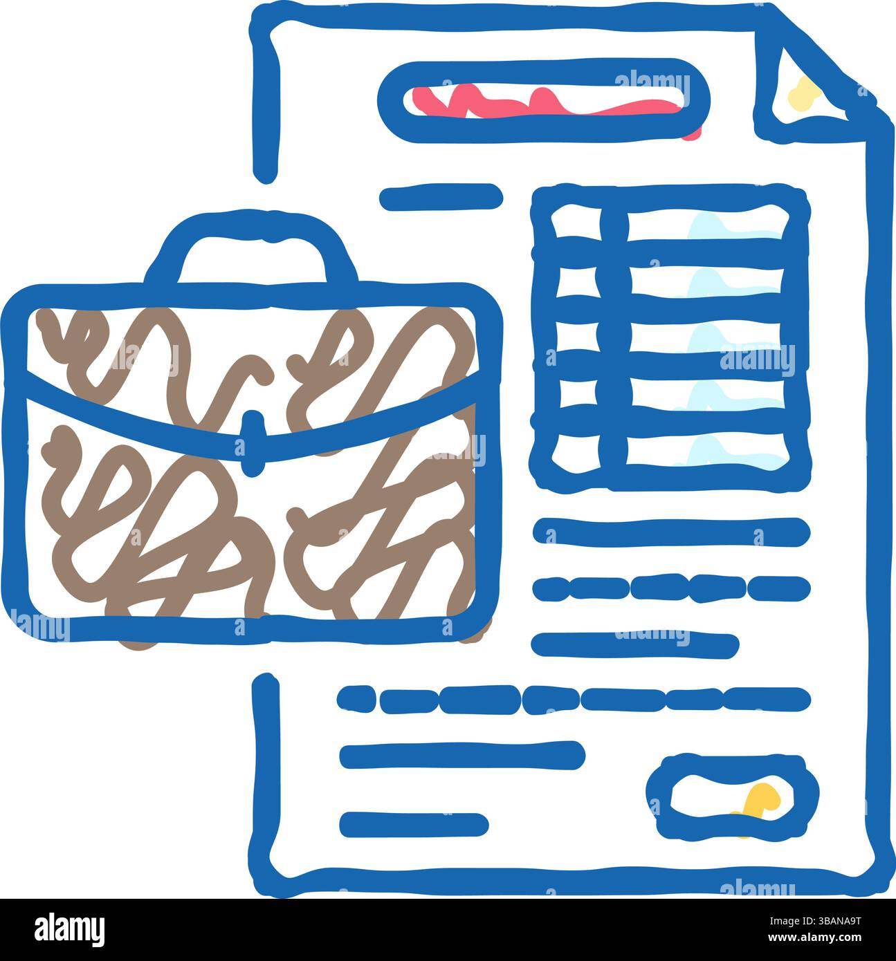 work document file icon doodle illustration Stock Vector Image & Art ...