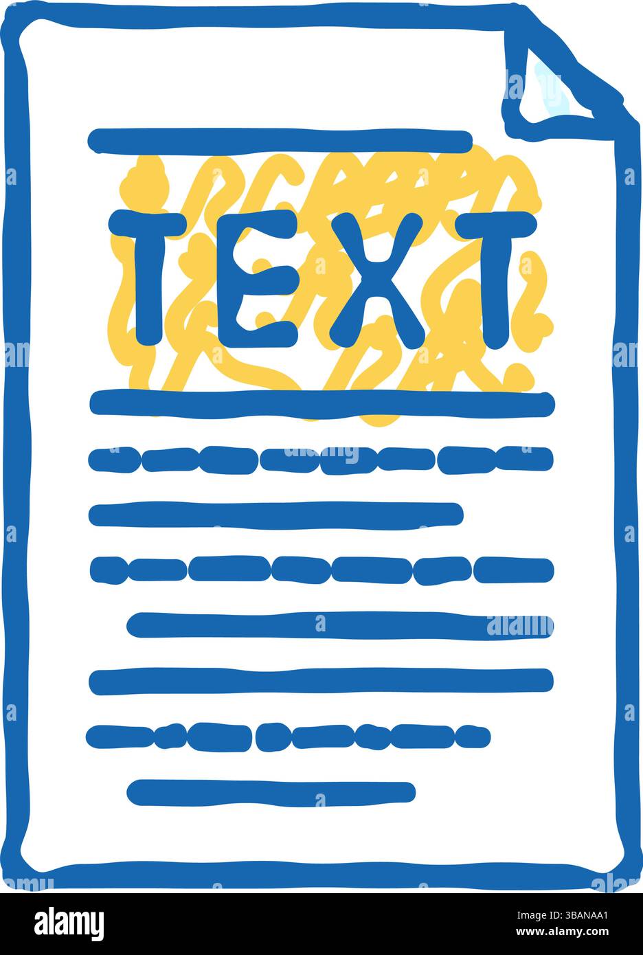 text document file icon doodle illustration Stock Vector Image & Art ...