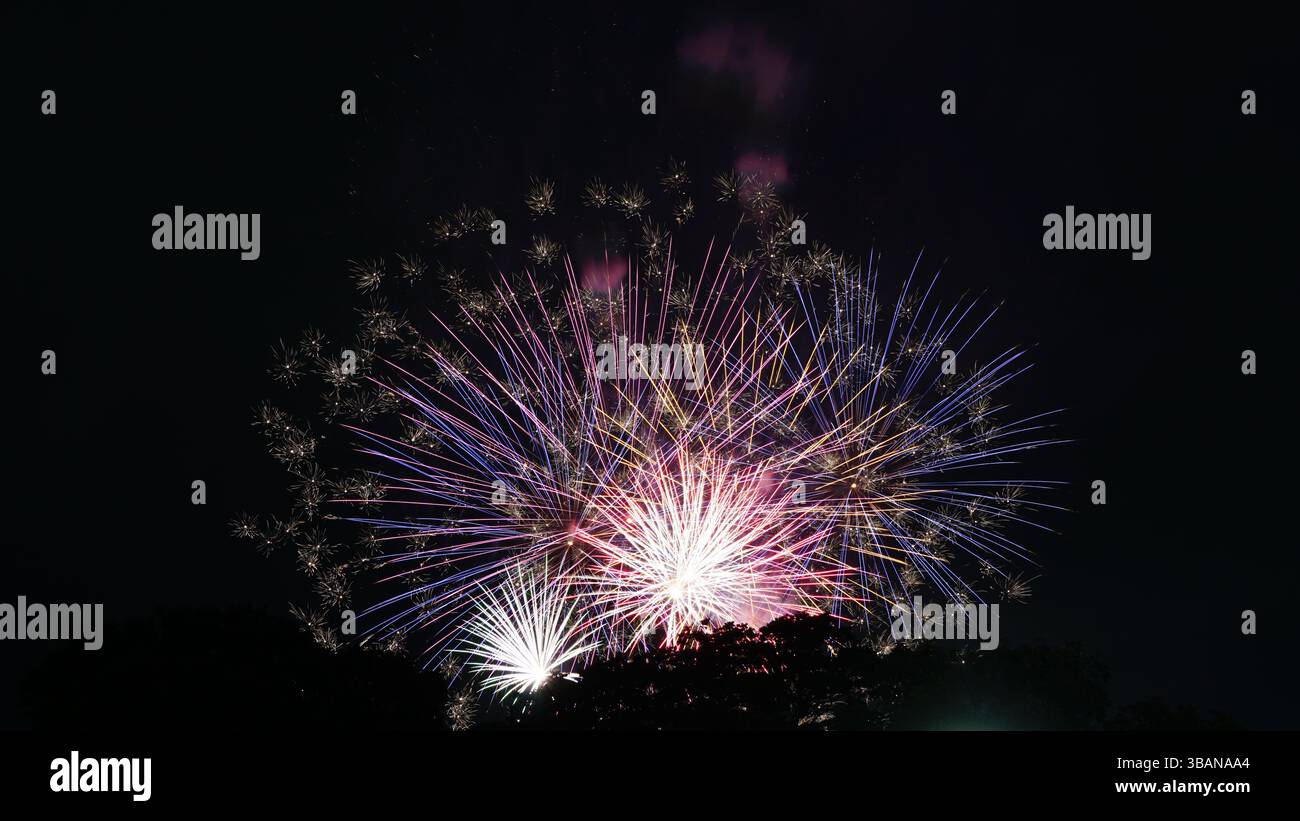 Explosive Beauty: Fireworks Lighting Up the Night Stock Photo - Alamy