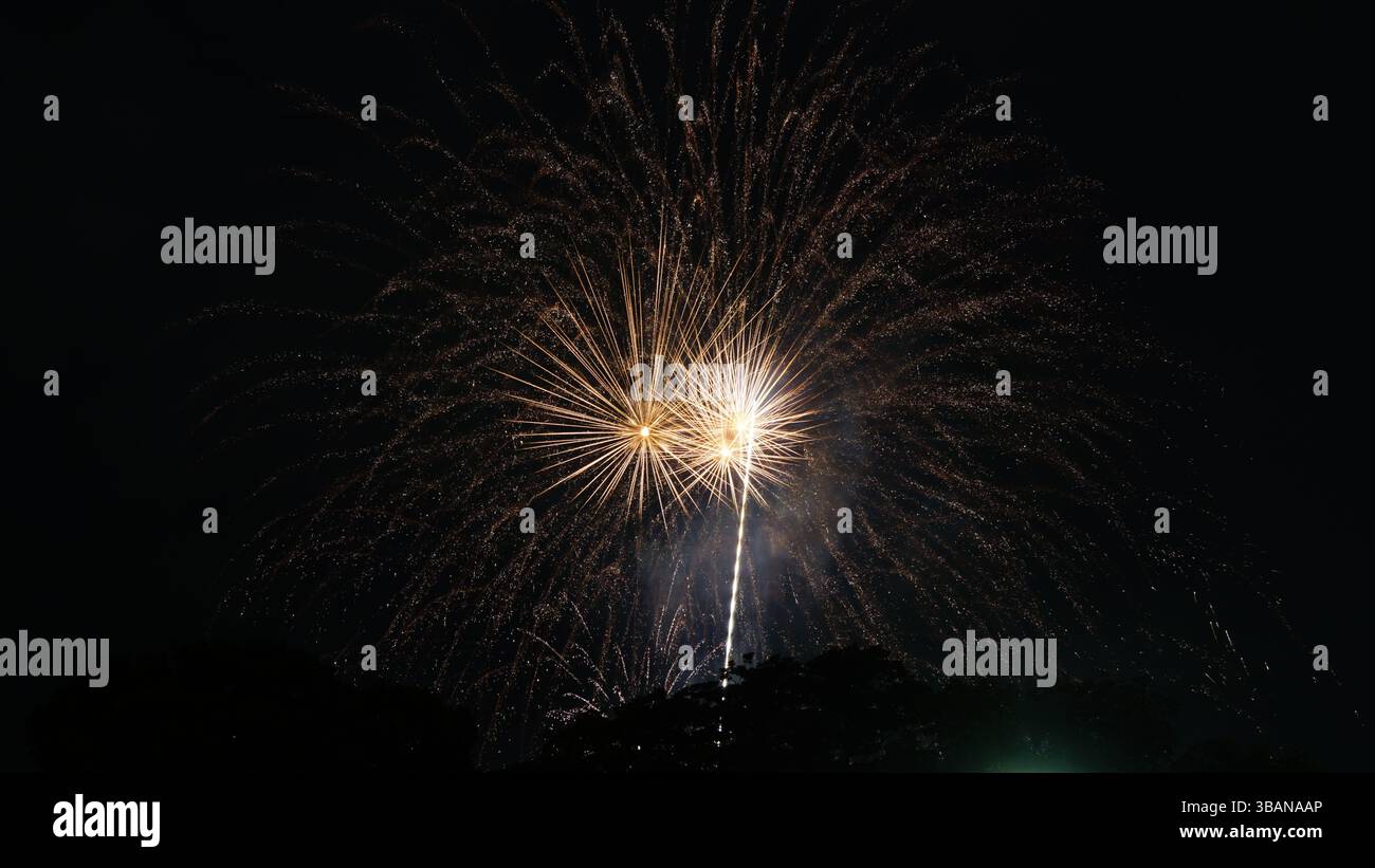 Explosive Beauty: Fireworks Lighting Up the Night Stock Photo - Alamy