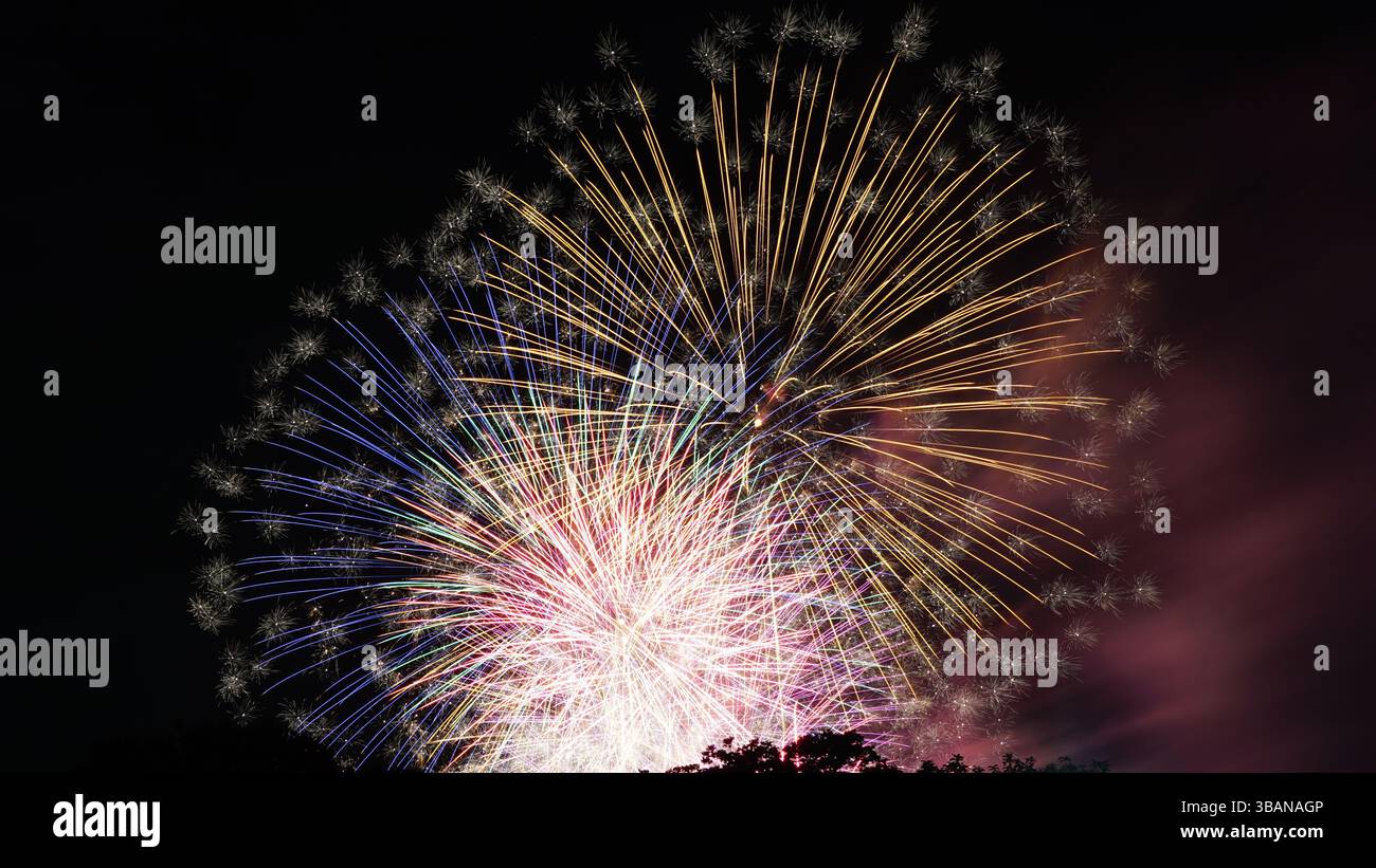 Explosive Beauty: Fireworks Lighting Up the Night Stock Photo - Alamy