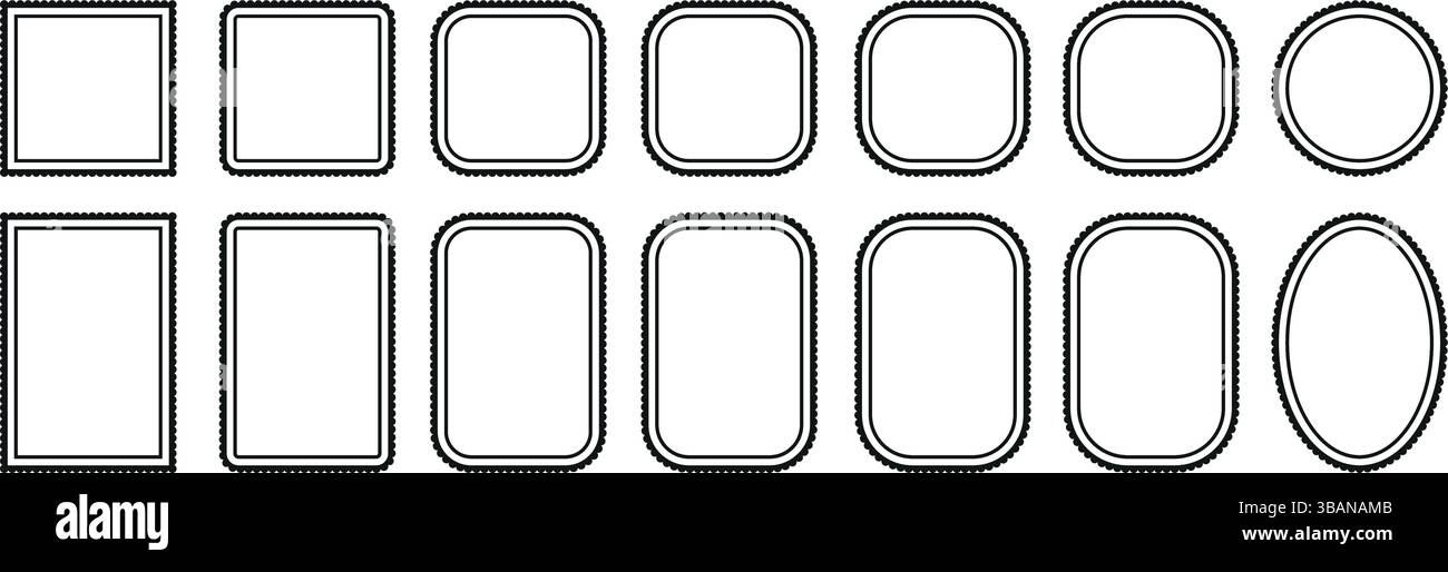 Explore this elegant set of classic scalloped edge frames featuring ...