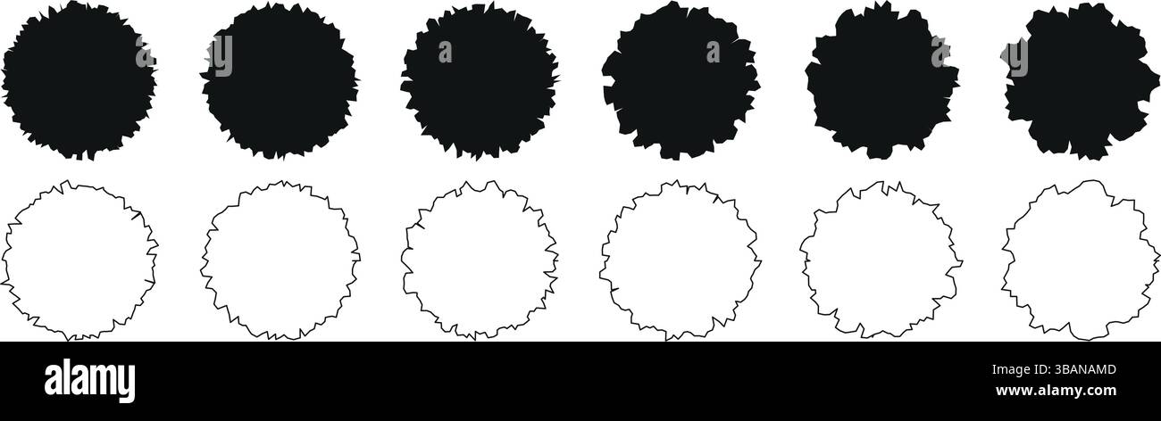 Discover a versatile collection of circular outline templates designed ...