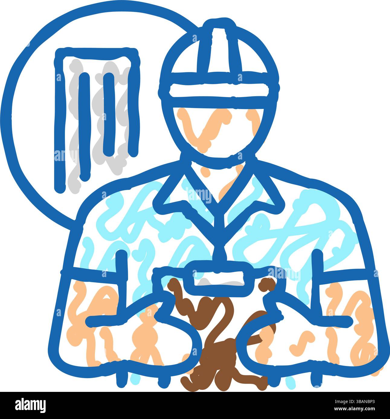 engineer construction worker icon doodle illustration Stock Vector Image & Art - Alamy