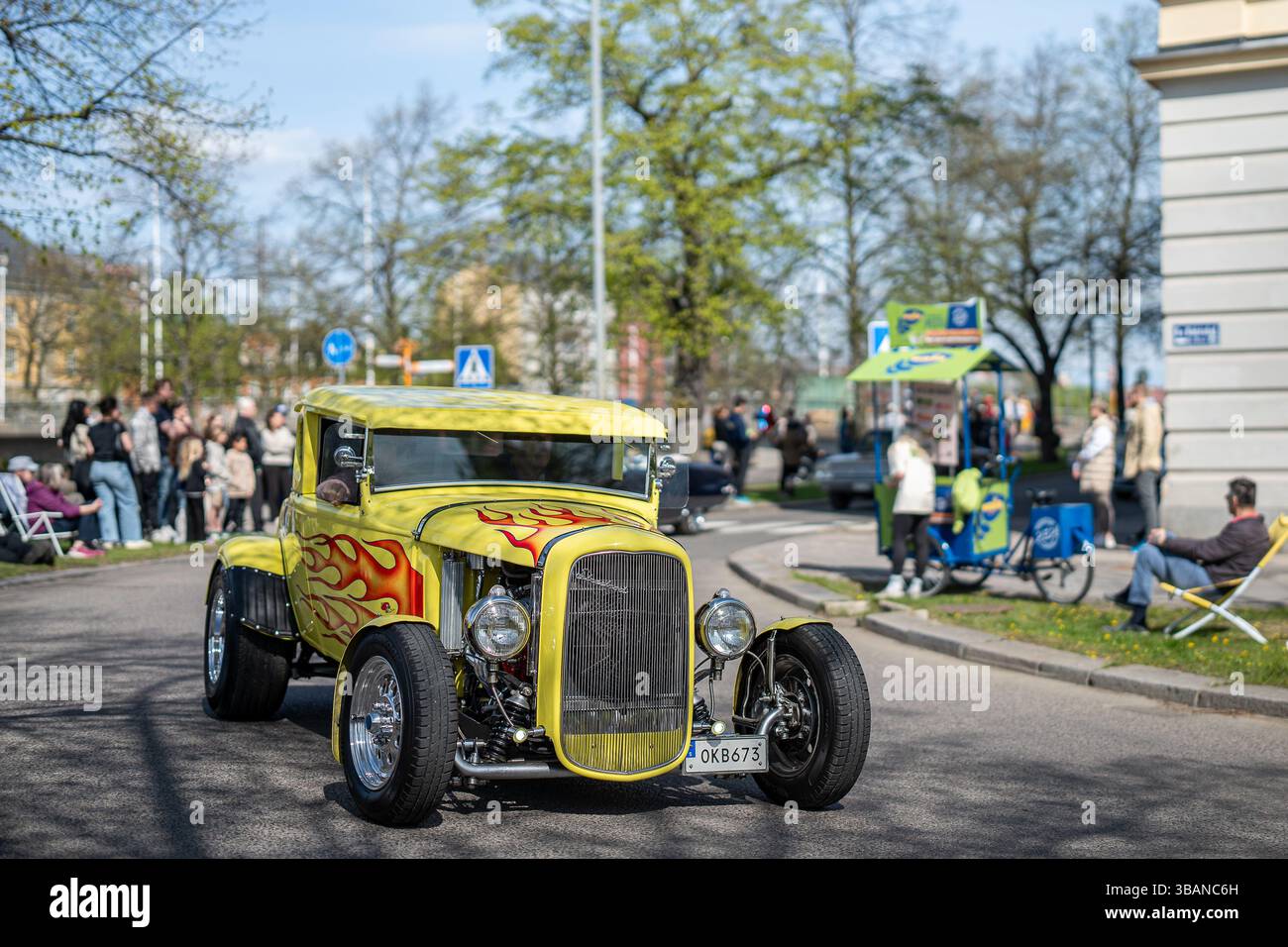 Classic car parade celebrates spring on May 1, 2025 in Norrkoping ...