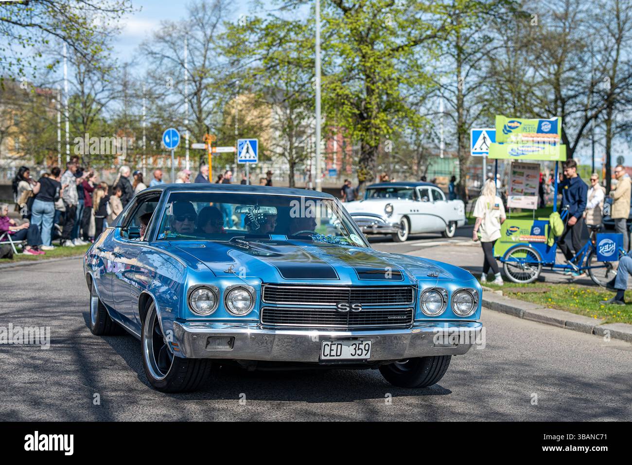 Classic car parade celebrates spring on May 1, 2025 in Norrkoping ...