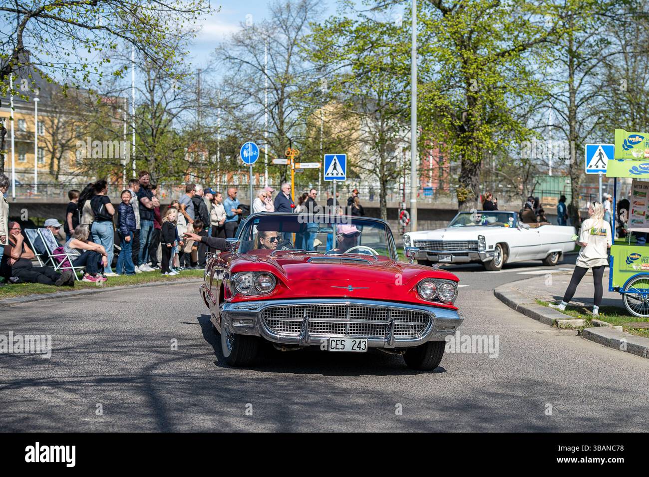 Classic car parade celebrates spring on May 1, 2025 in Norrkoping ...