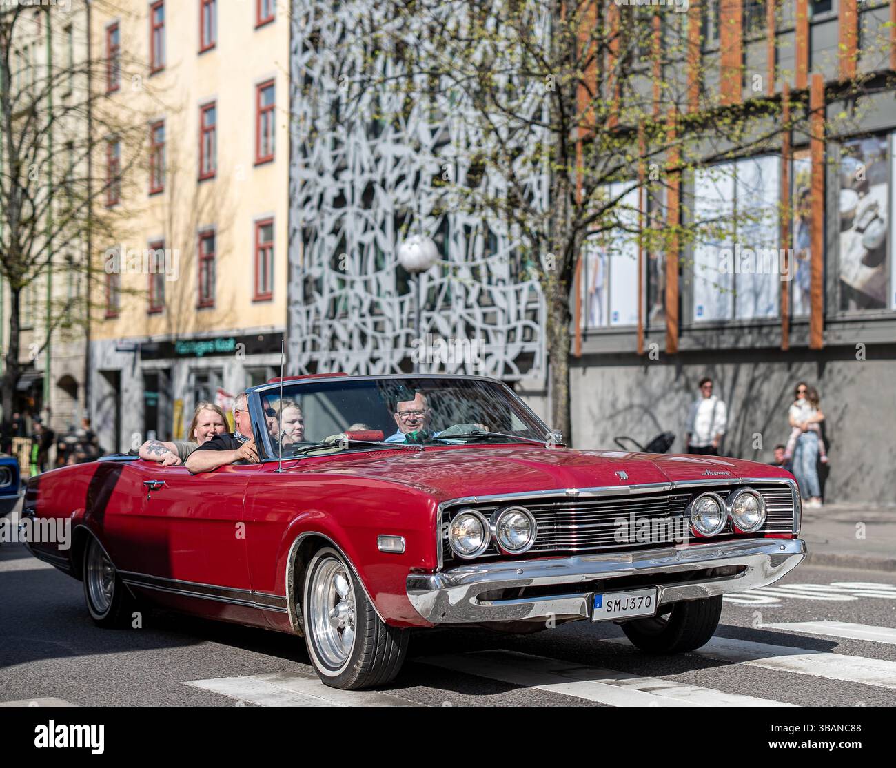 Classic car parade celebrates spring on May 1, 2025 in Norrkoping ...