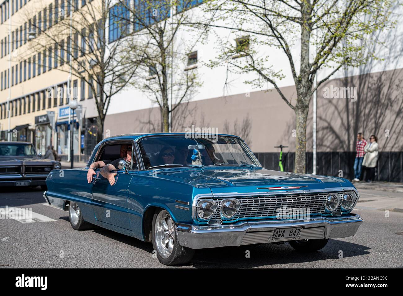 Classic car parade celebrates spring on May 1, 2025 in Norrkoping ...