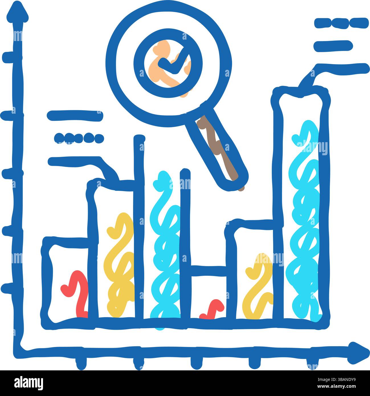 review progress icon doodle illustration Stock Vector Image & Art - Alamy