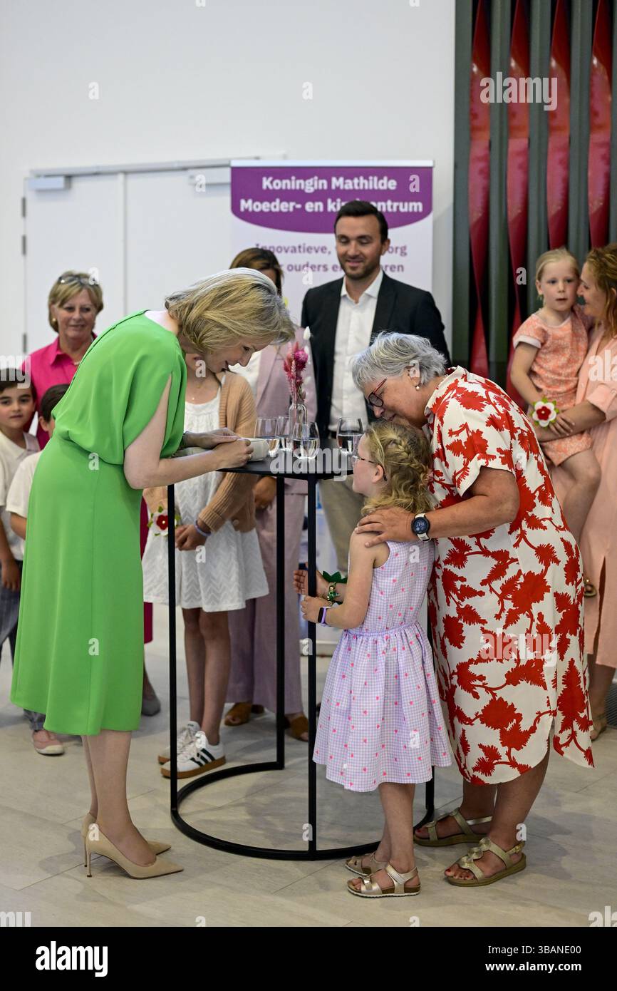 Antwerp, Belgium. 13th May, 2025. Queen Mathilde of Belgium meets ...