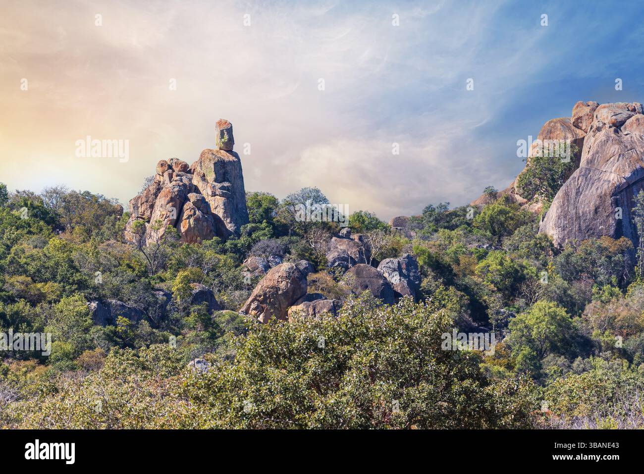 Granite Rock Formations - Matobo National Park, Zimbabwe Stock Photo ...