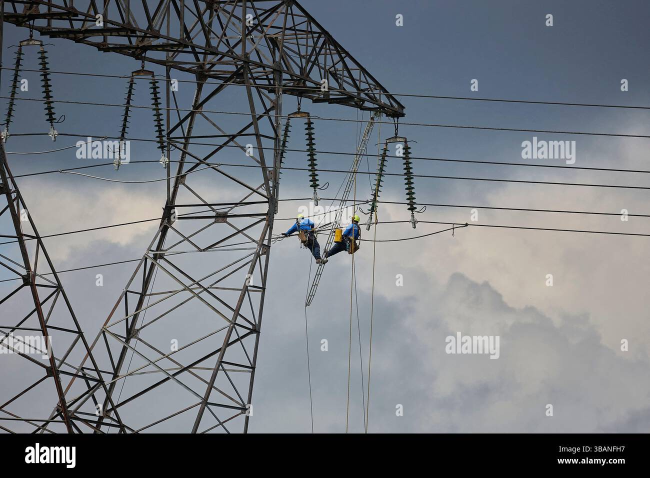Construction & installation of a high-voltage line to supply power to ...