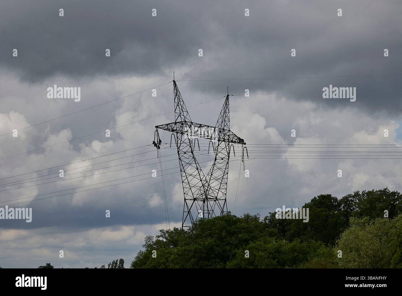 Construction & installation of a high-voltage line to supply power to ...