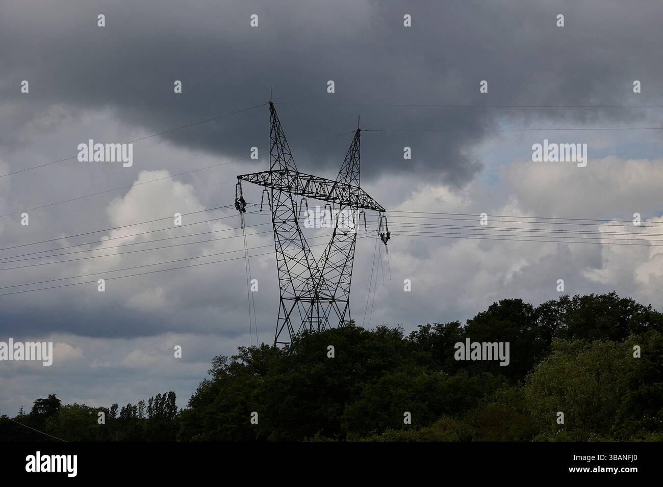 Construction & installation of a high-voltage line to supply power to ...