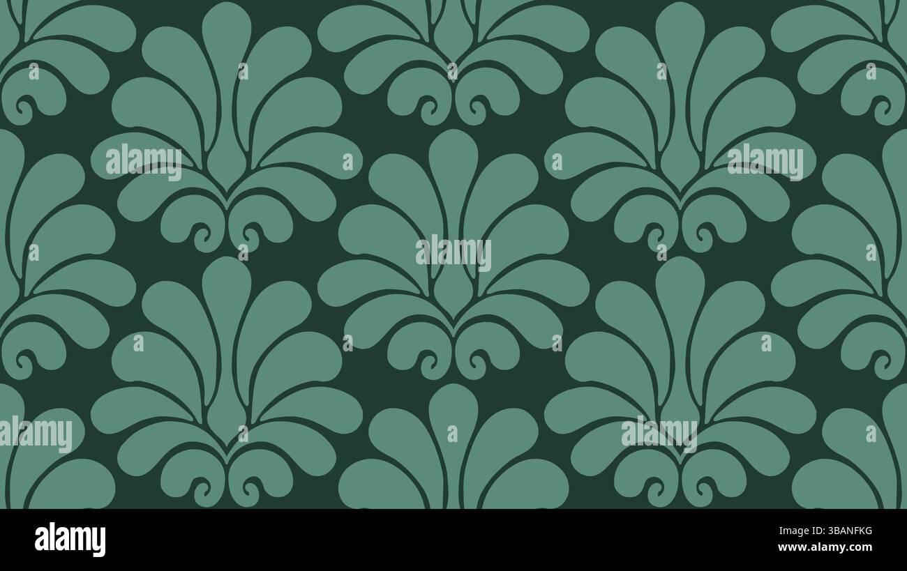 Pattern floral seamless flower damask vector wallpaper. White batik ...