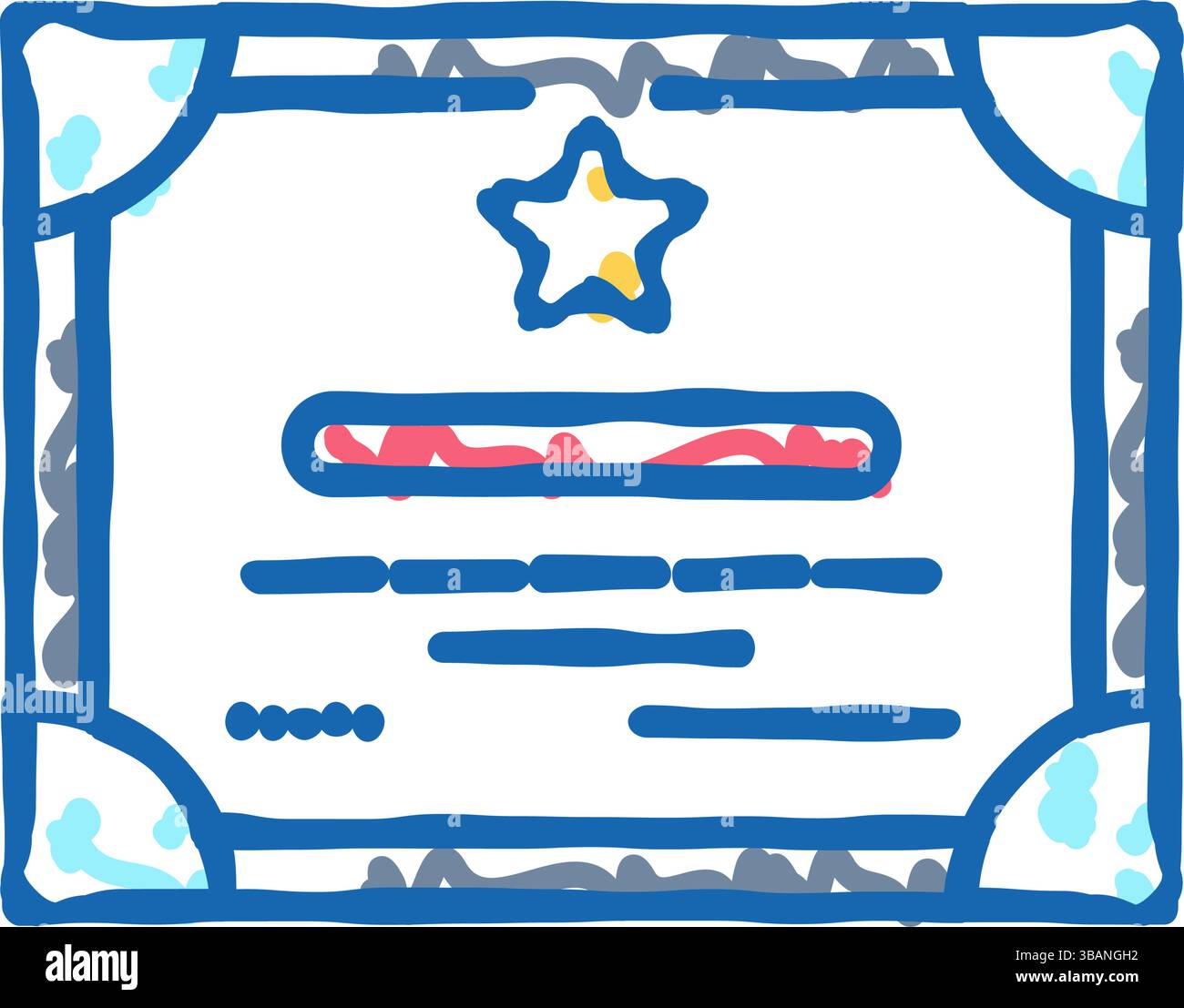 professional certificate icon doodle illustration Stock Vector Image ...