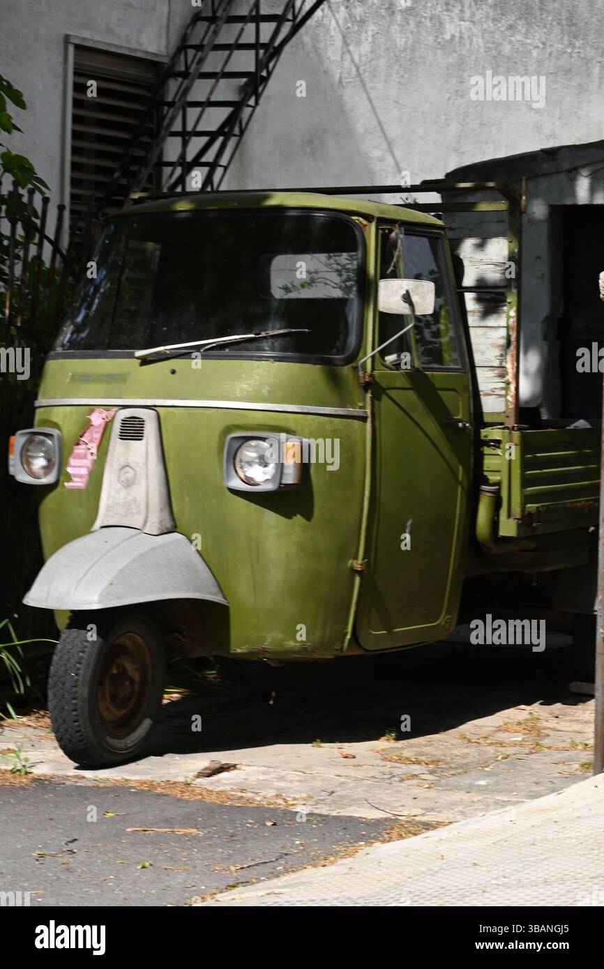 Piaggio Ape on the streets of Alberobello, Apulia region Italy Stock ...