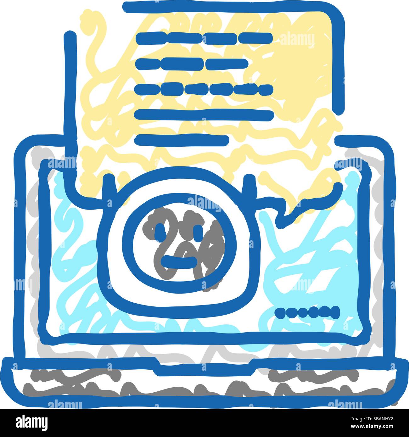 digital chat bot icon doodle illustration Stock Vector Image & Art - Alamy