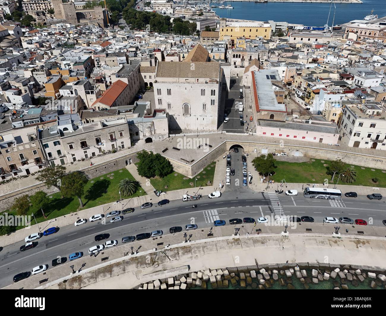 aerial view of the Metropolitan City of Bari, Apulia region of Italy ...