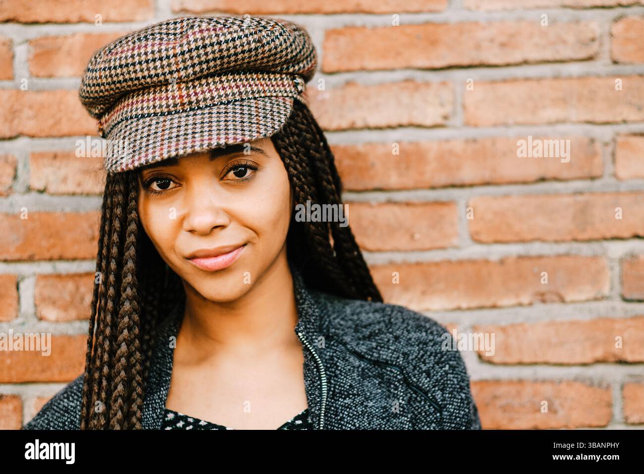 portrait of black woman with braids - real people concept Stock Photo ...