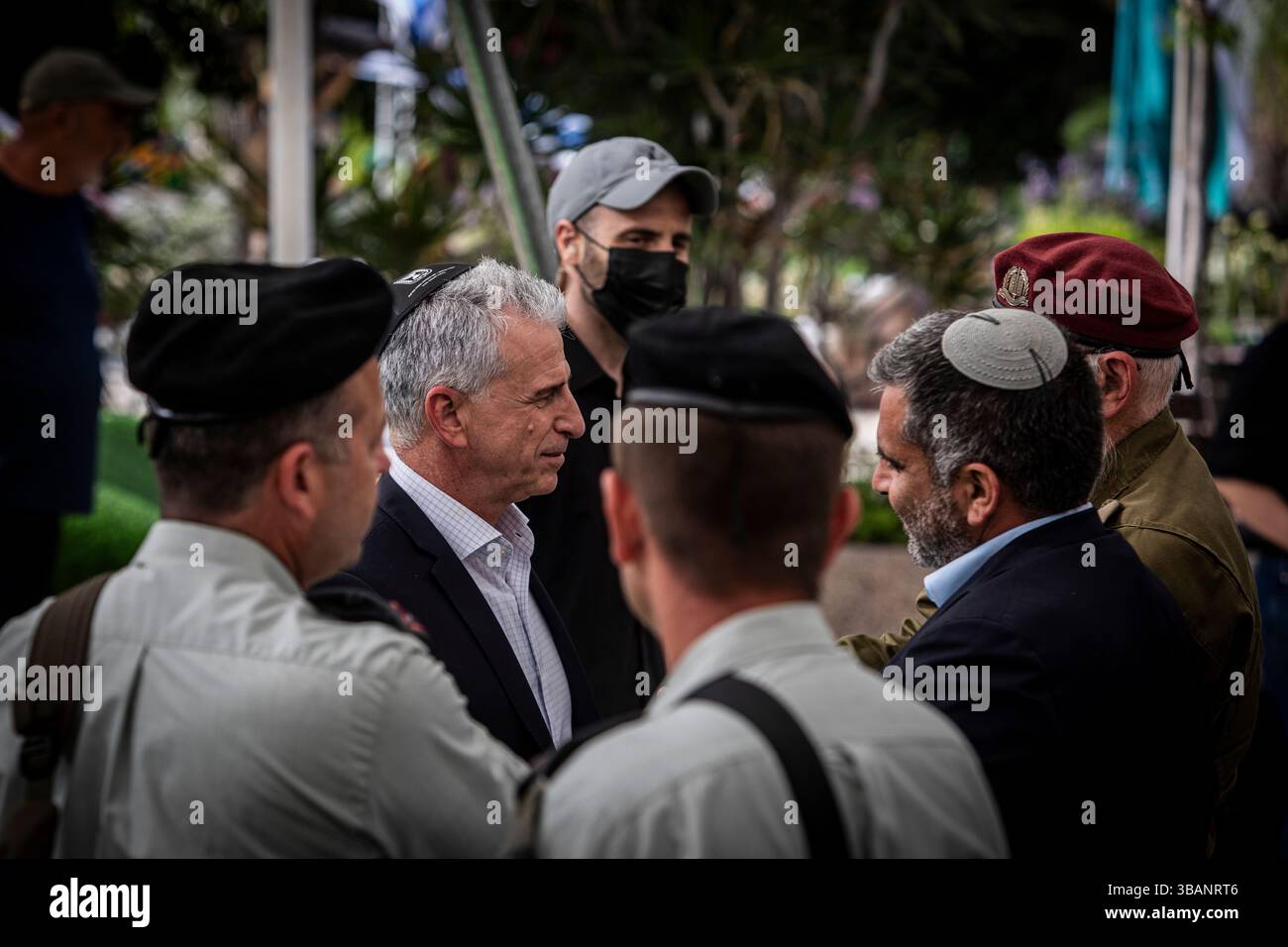 Holon, Israel. 12th May, 2025. People gather at the military cemetery ...