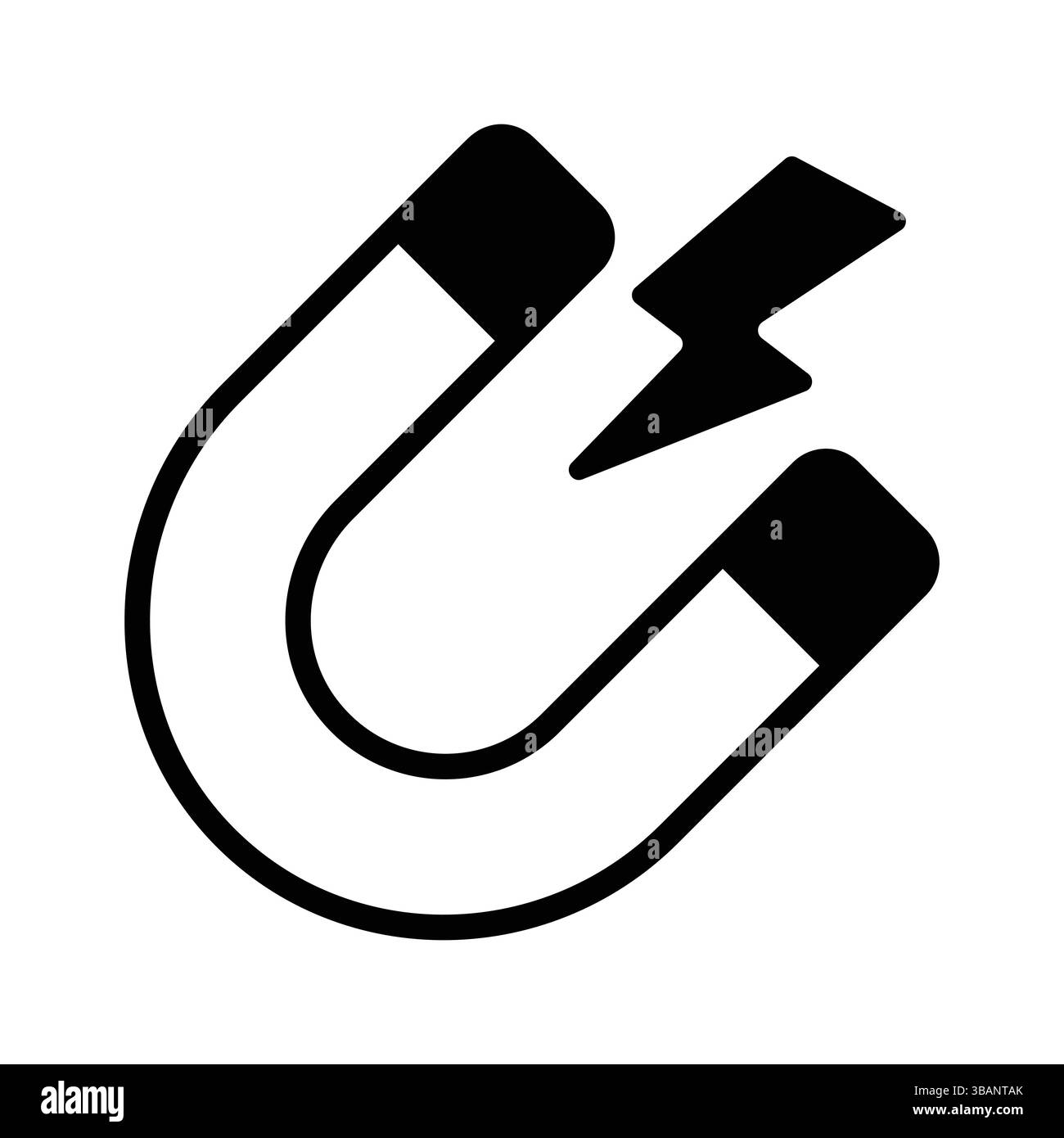 Physics magnet icon in flat style, scalable vector of attraction Stock ...