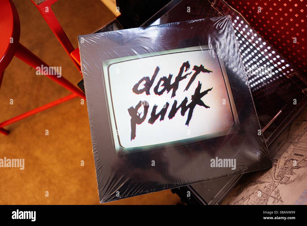 Lviv, Ukraine - May 13, 2025: Vinyl record of Daft Punk Human After All ...