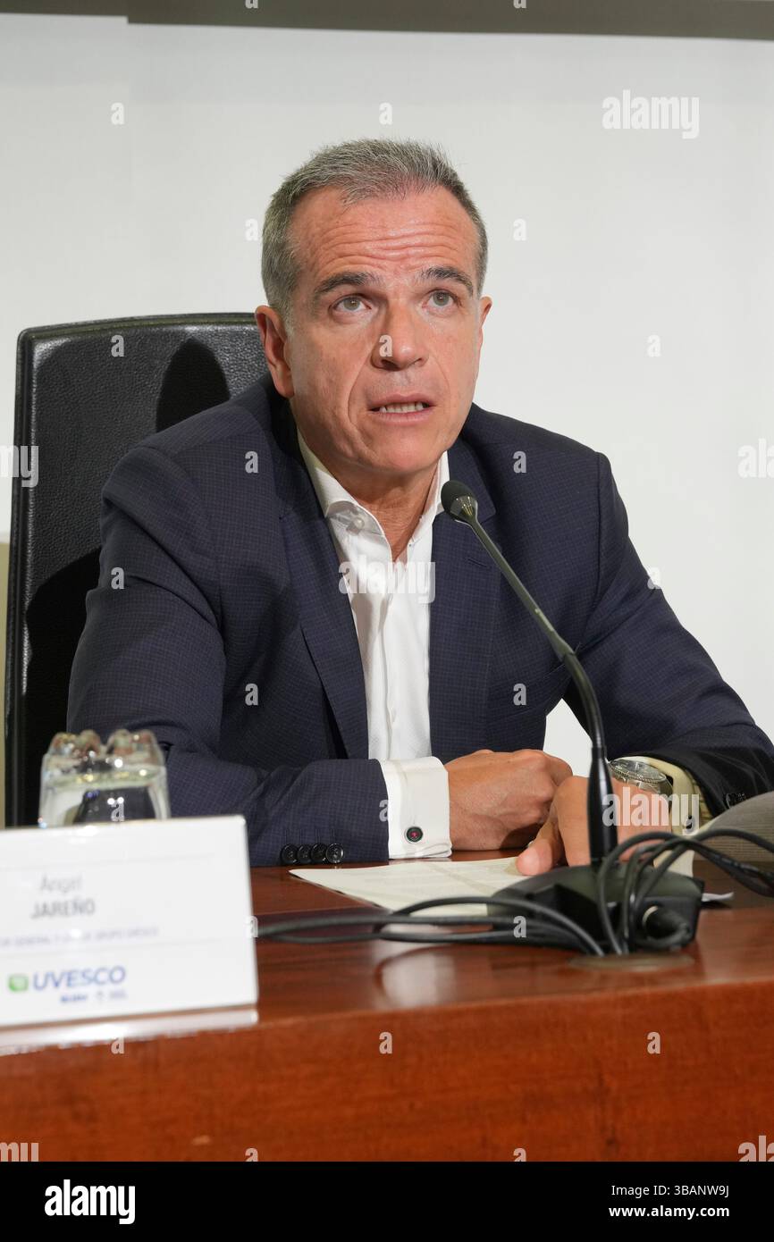 The president of Grupo Uvesco, José Ramón Fernández de Barrena , during ...