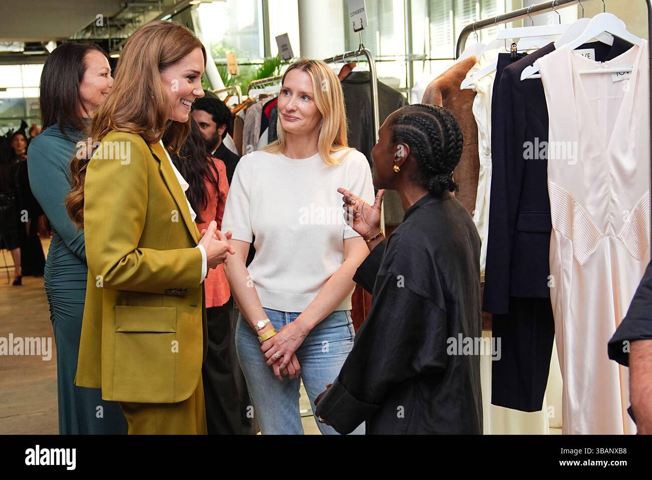 The Princess of Wales views clothes by designed by Tove, with founders ...