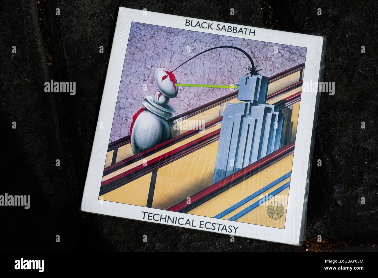 Lviv, Ukraine - May 13, 2025: Black Sabbath Technical Ecstasy 1976 vinyl cover featuring ...