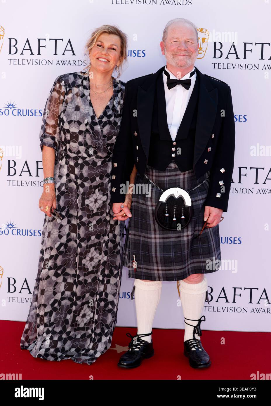 London, UK. 11th May, 2025. Robyn Malcolm and Peter Mullan attending the BAFTA Television Awards ...